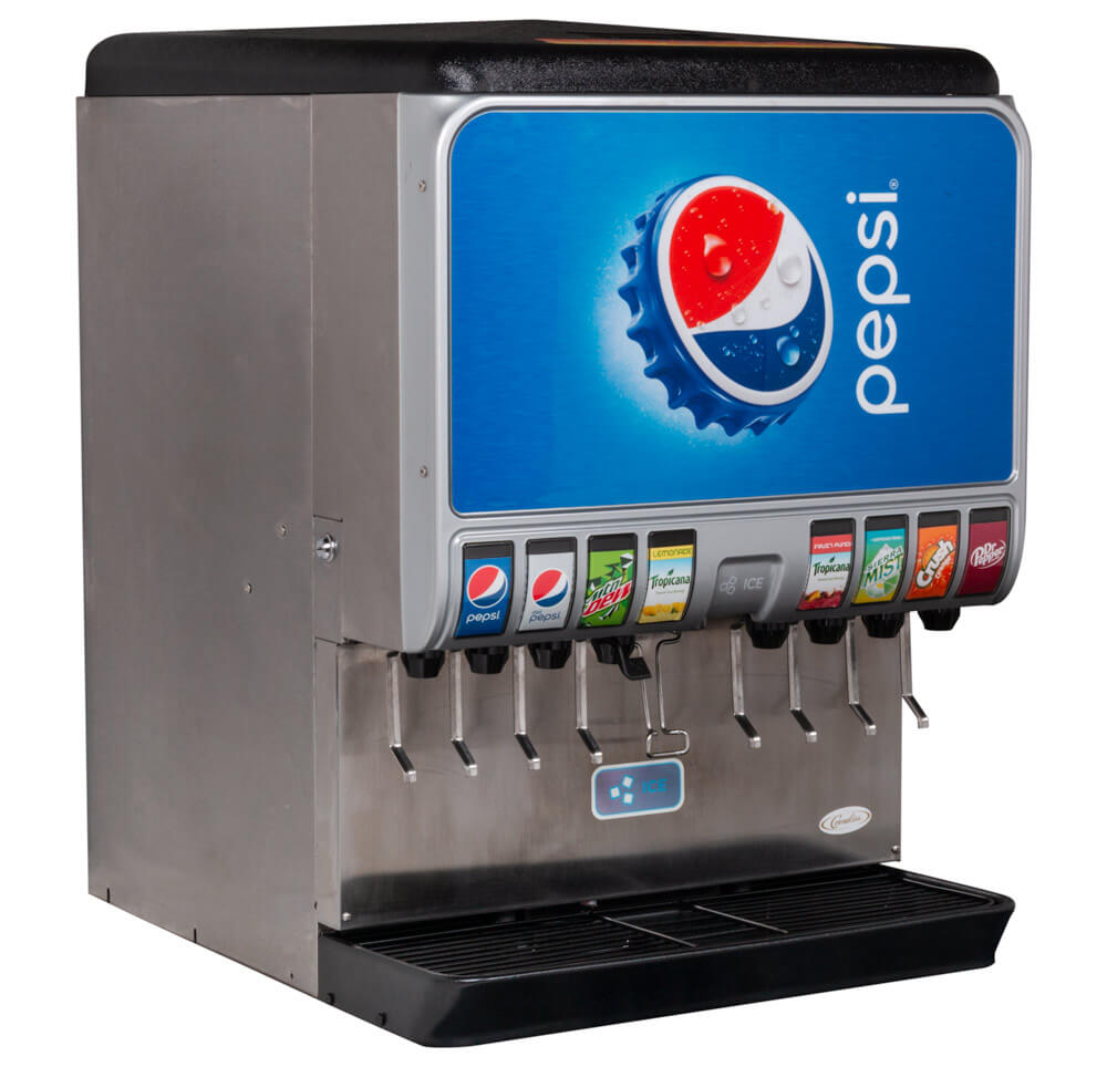 ibd00112C - 8-Flavor Ice & Beverage Soda Fountain System 24.5" Wide ...