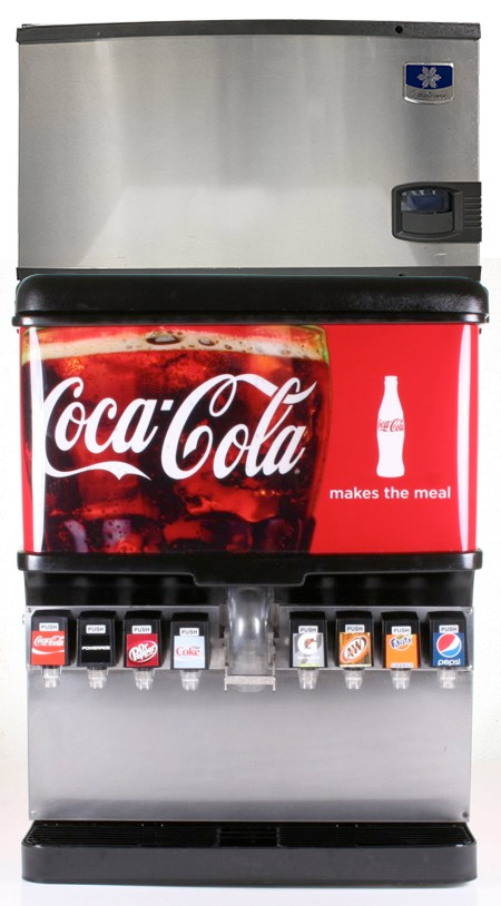 ibd00122G - 8-Flavor Ice & Beverage Soda Fountain System w/ Manitowoc ...