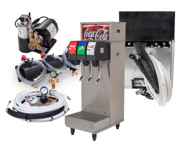 t00113 - Complete 3-Flavor Tower Soda Fountain System ...